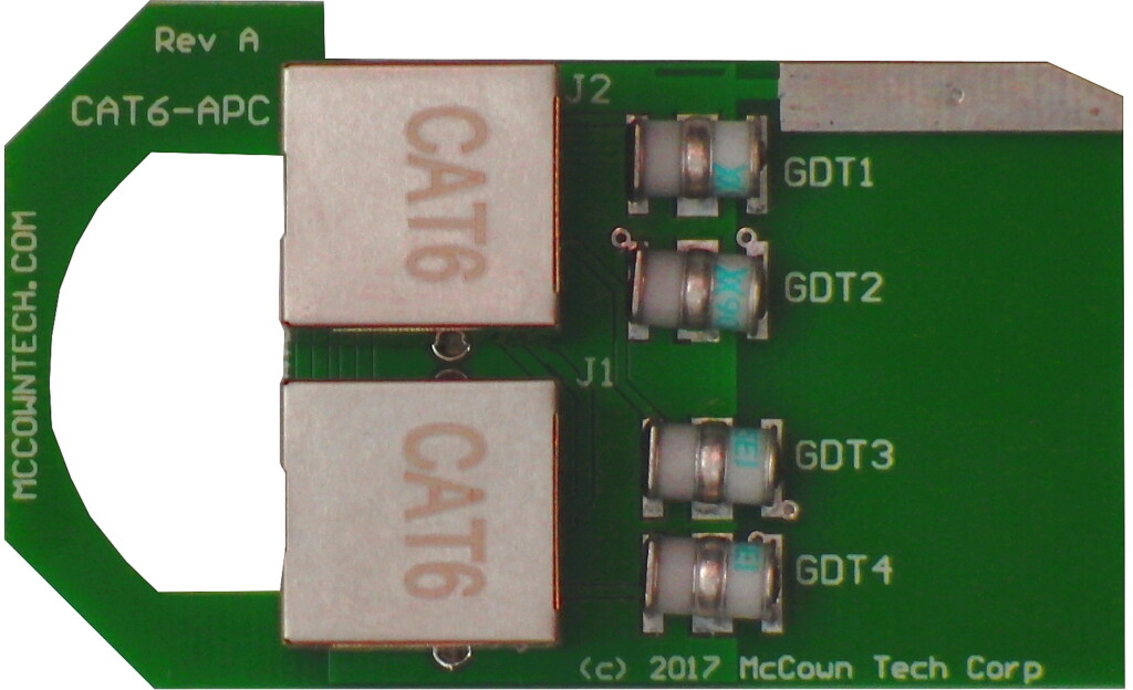 CAT6 100% Gas Discharge Tube Rack Mount Surge Protector - MTC